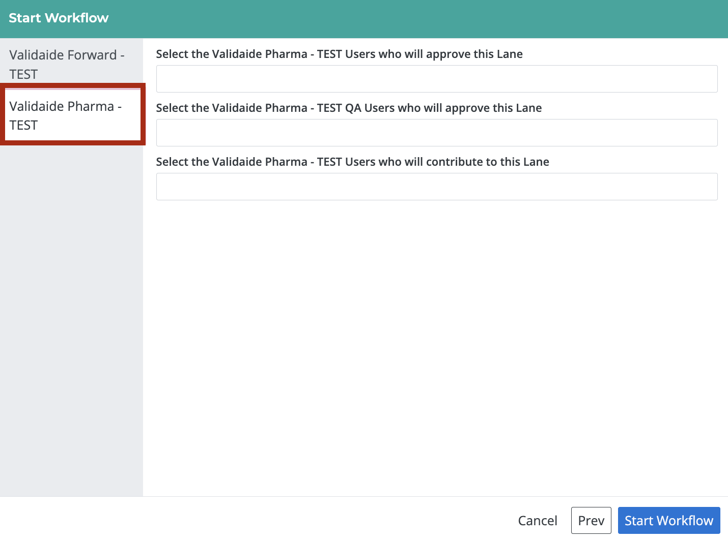 Approval Workflow for Lanes and SOPs – Validaide Help Center