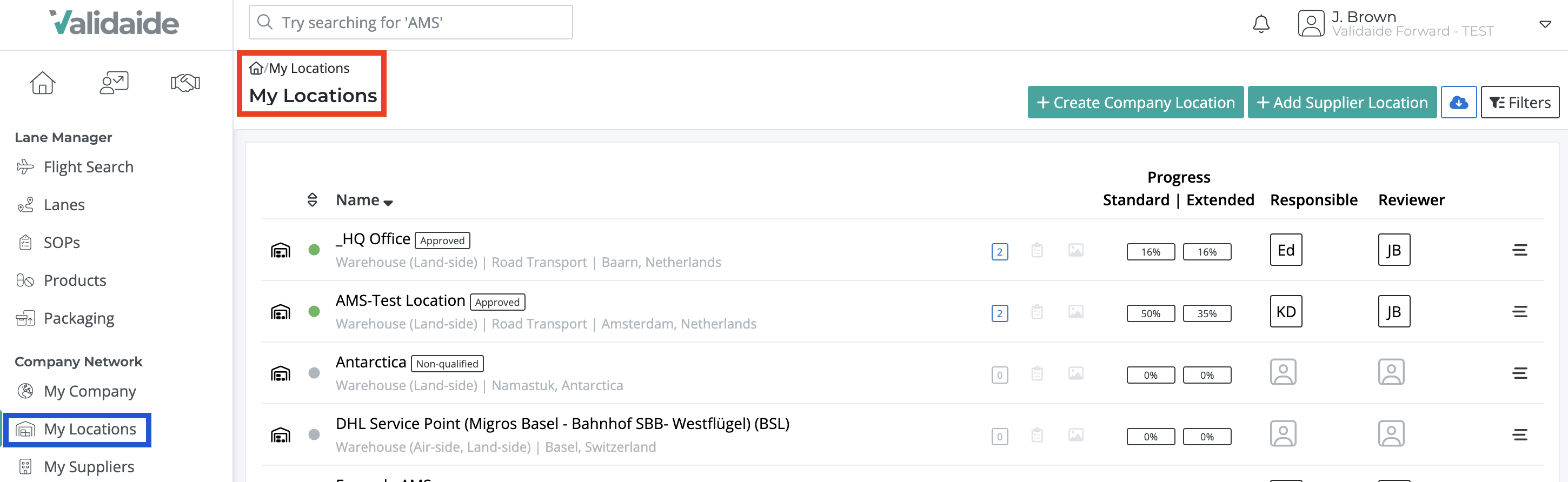 Setting up company locations – Validaide Help Center