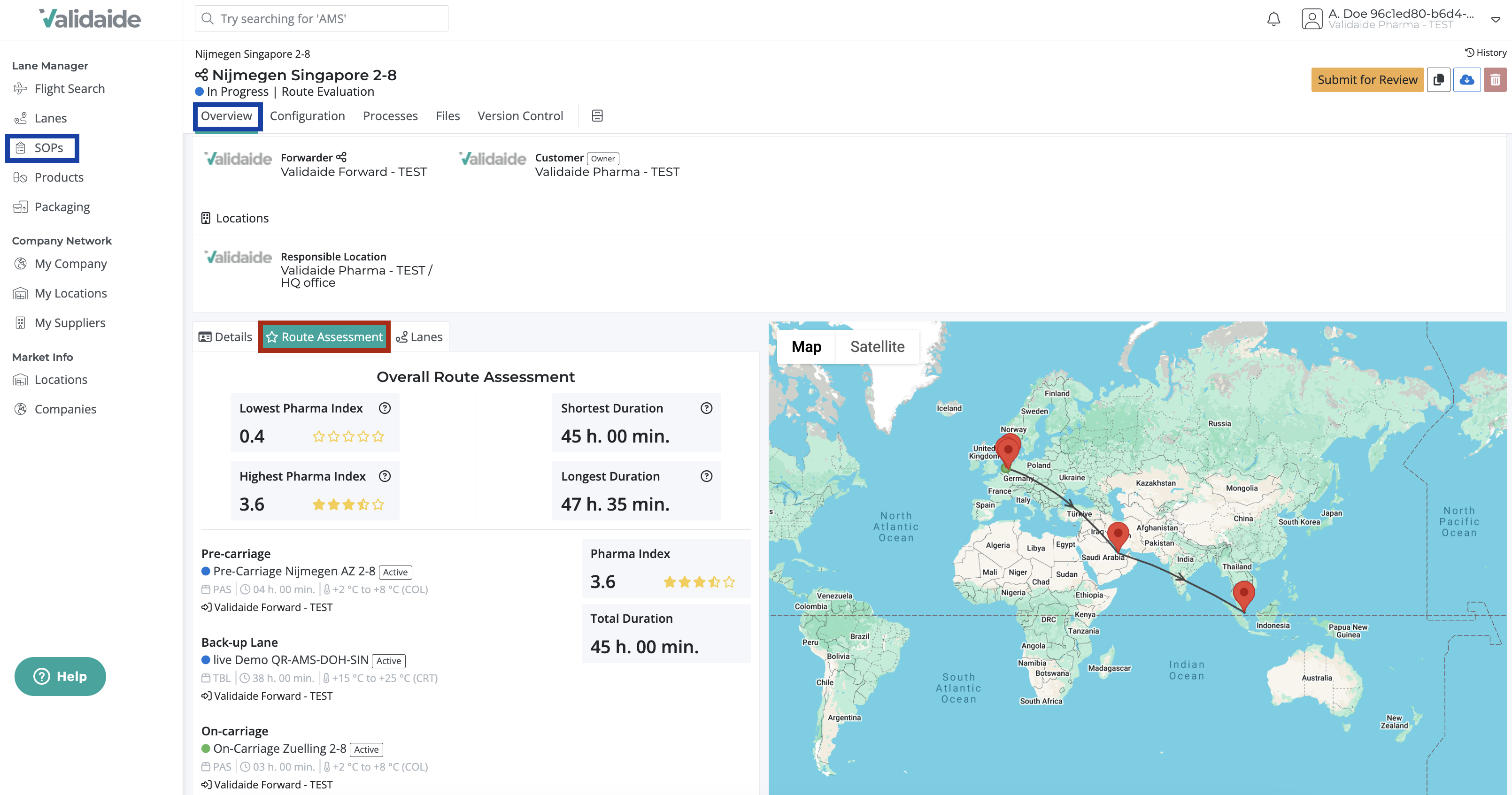 Route Evaluation - Route Assessment Tab – Validaide Help Center