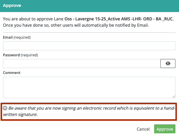 Approve a Shared Lane – Validaide Help Center