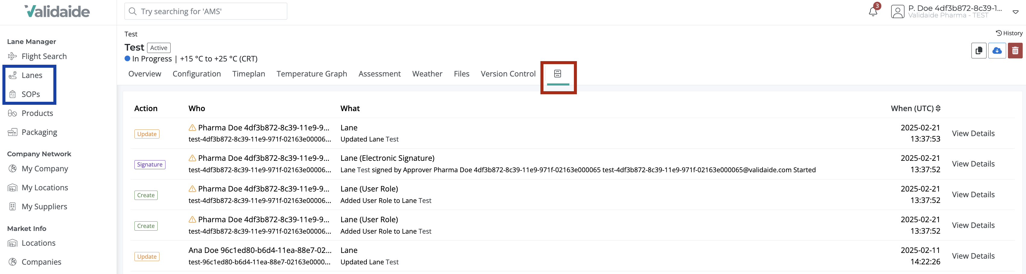 Audit Trail – Validaide Help Center