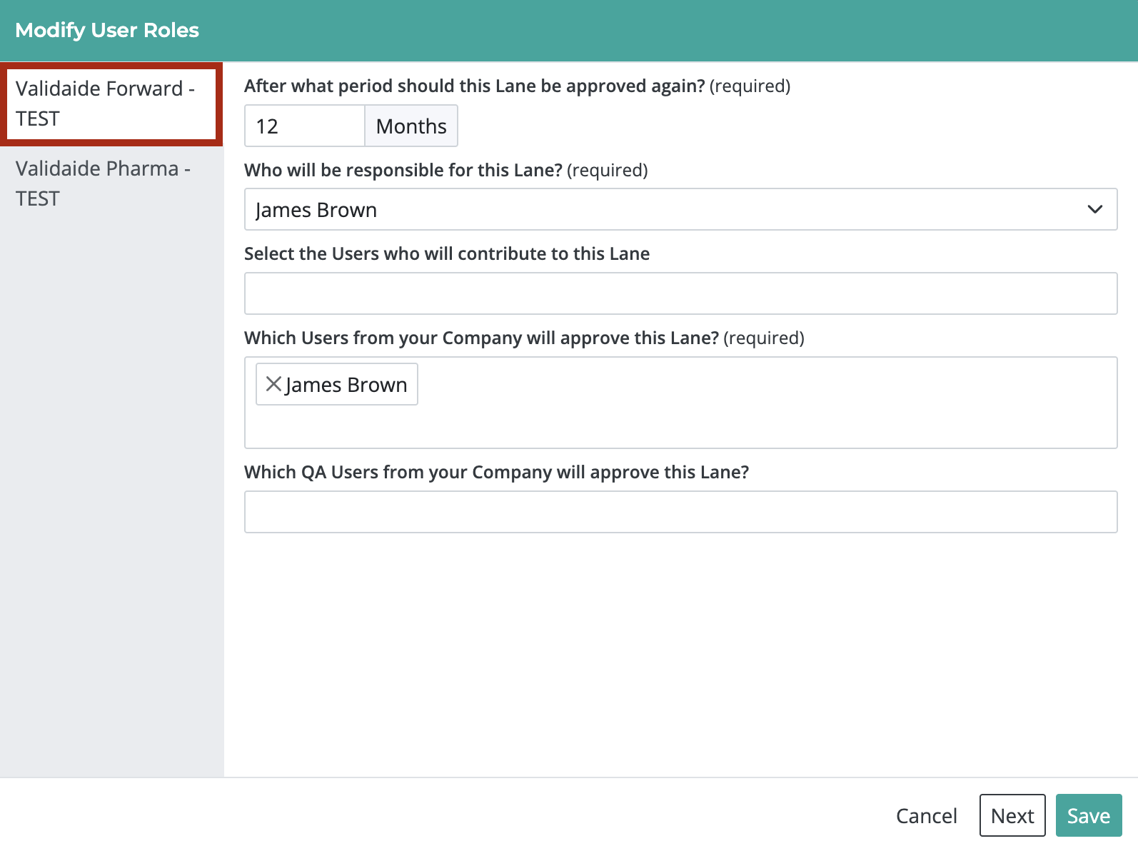 Create and Configure a Lane Risk Assessment – Validaide Help Center
