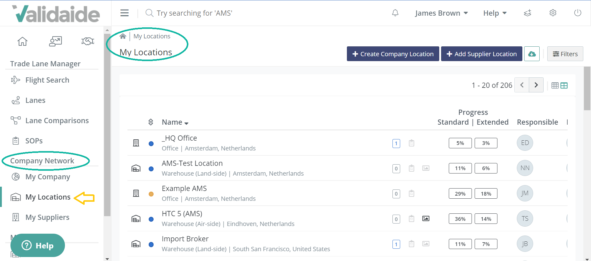Setting up company locations – Validaide Help Center