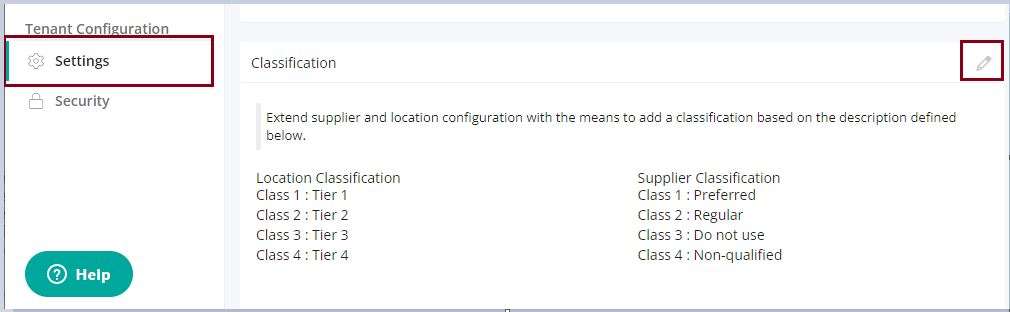 Settings: Company Locations and Supplier classification – Validaide Help Center