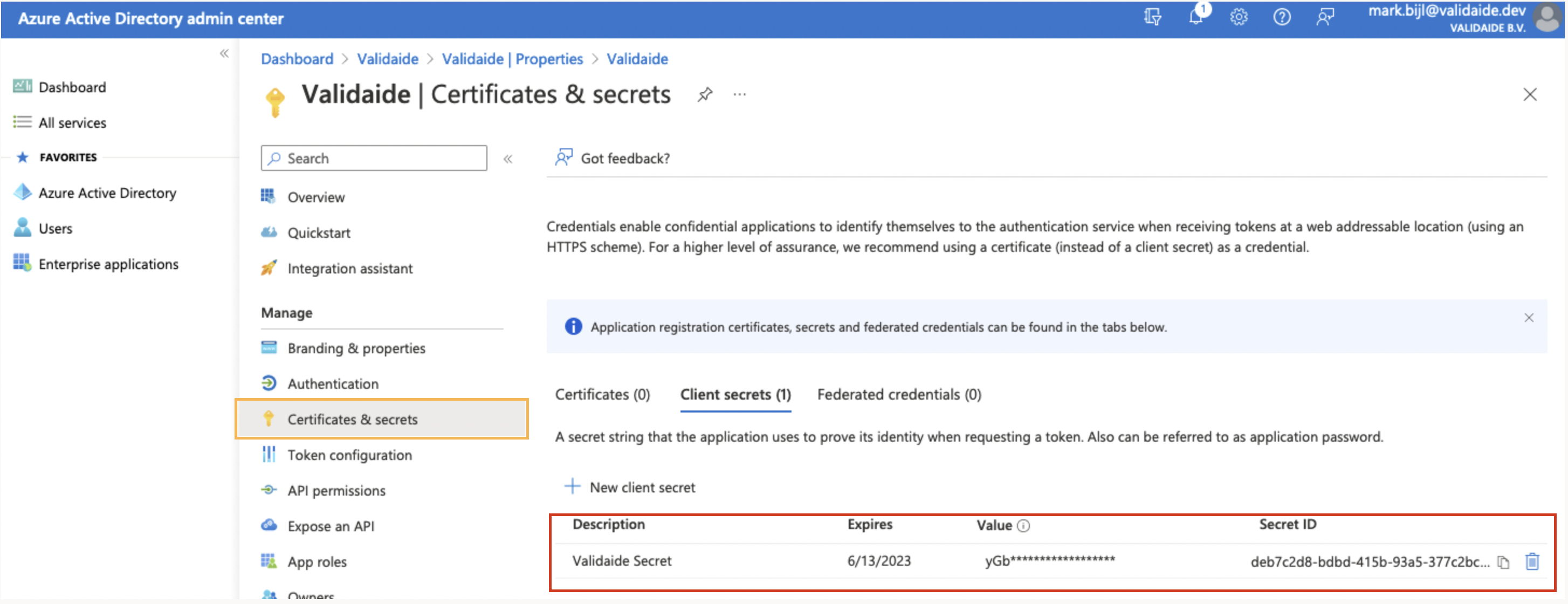 Setting up SSO with Microsoft Azure AD – Validaide Help Center
