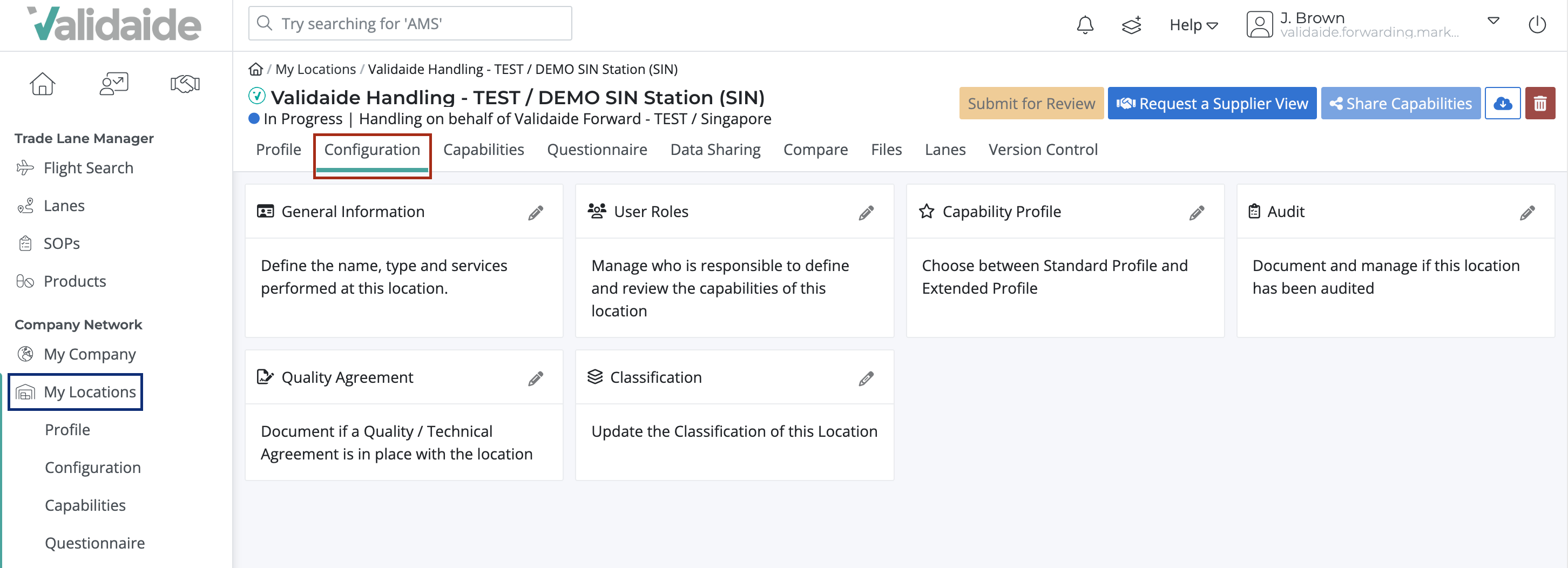Change Location Configuration – Validaide Help Center