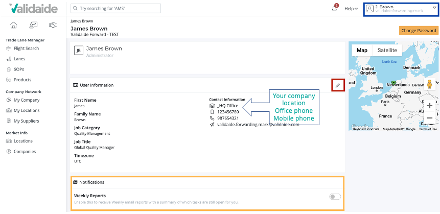 Setting up your profile – Validaide Help Center